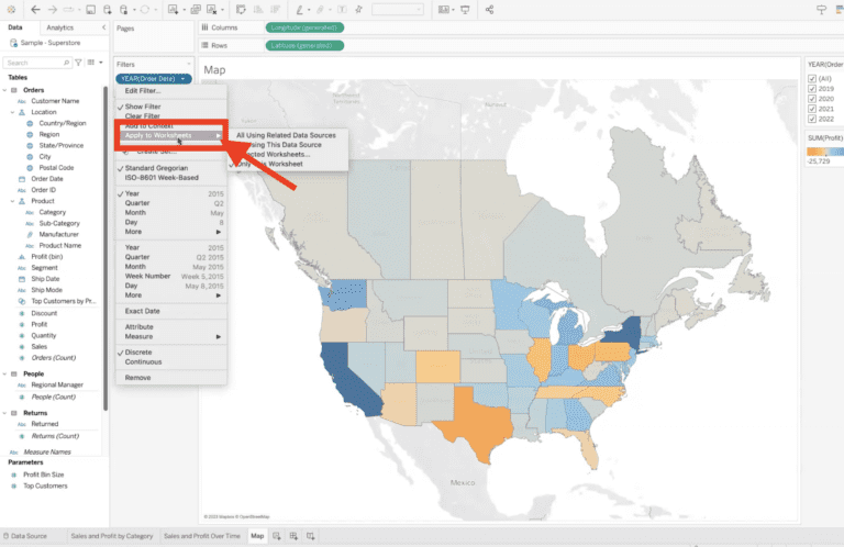How To Apply a Filter to Multiple Sheets in Tableau | XeoMatrix