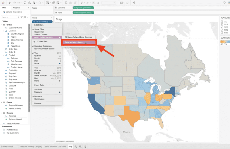 How To Apply a Filter to Multiple Sheets in Tableau | XeoMatrix