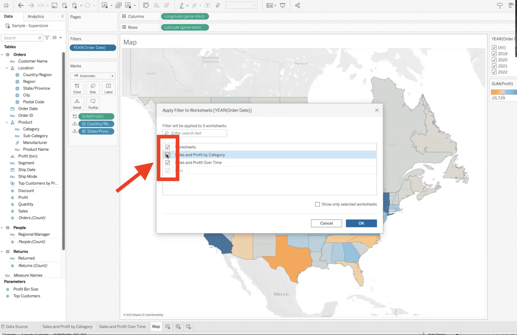 How To Apply a Filter to Multiple Sheets in Tableau | XeoMatrix