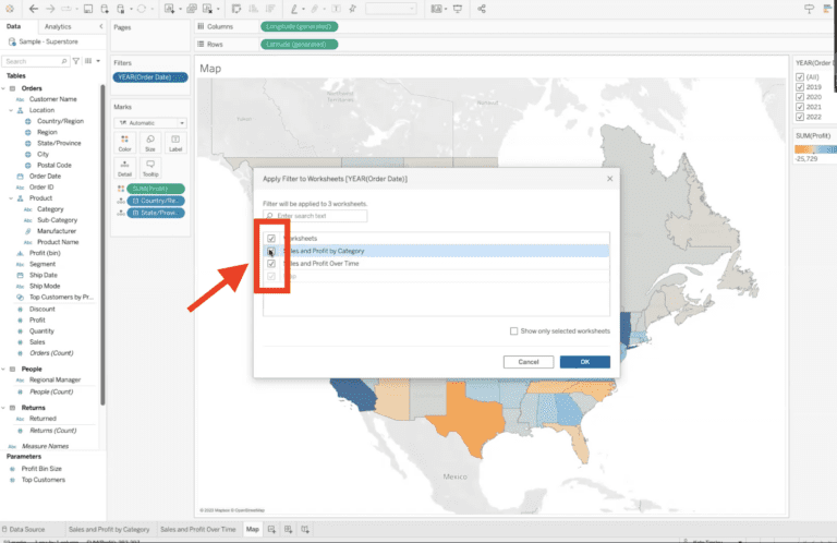 How To Apply a Filter to Multiple Sheets in Tableau | XeoMatrix