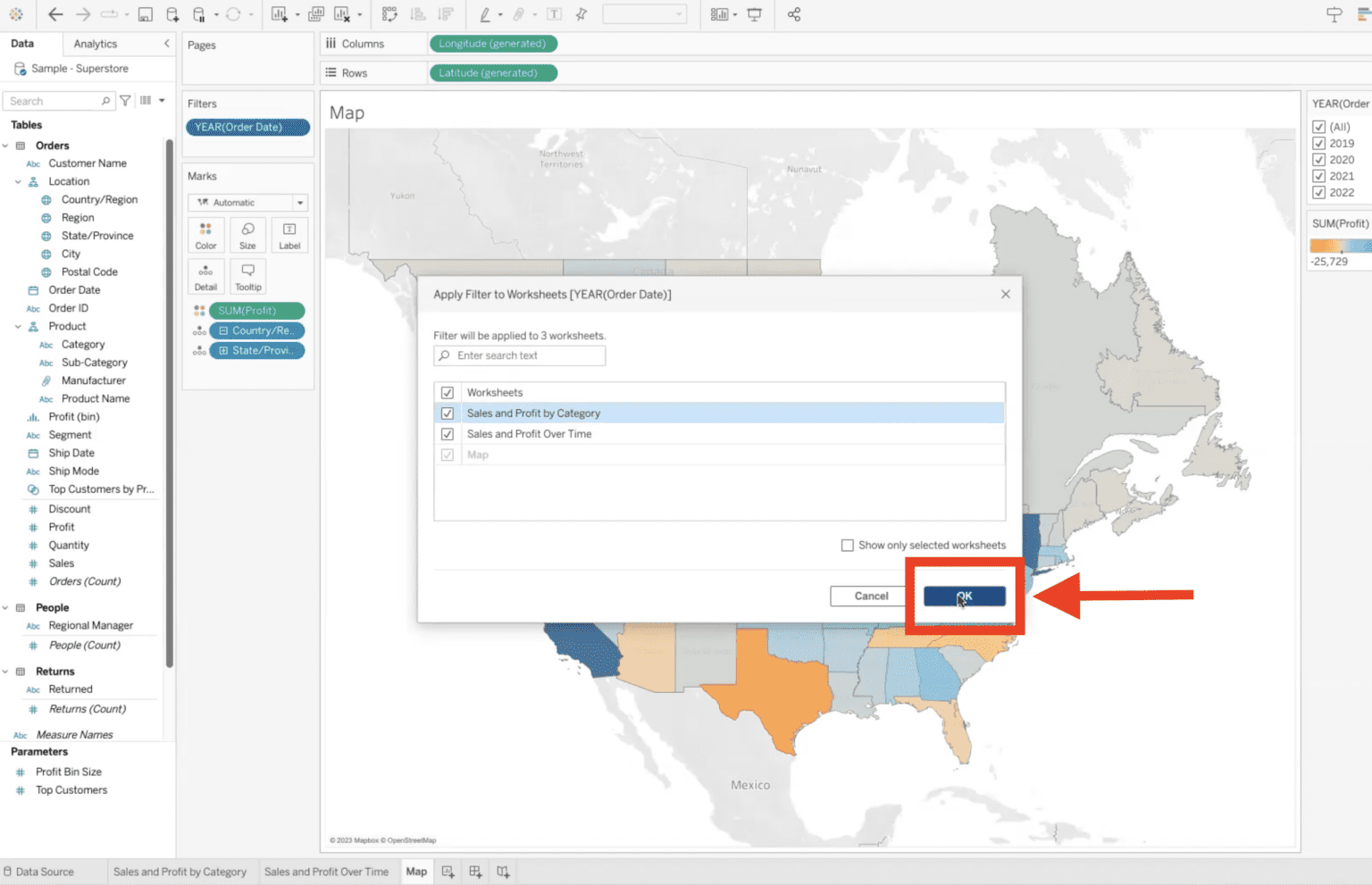 How To Apply a Filter to Multiple Sheets in Tableau | XeoMatrix