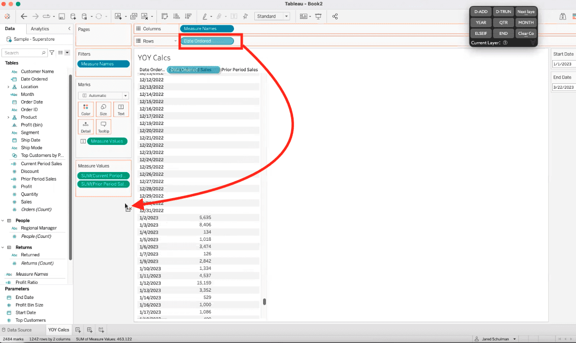 How to Build Year-over-Year Calculations in Tableau | XeoMatrix