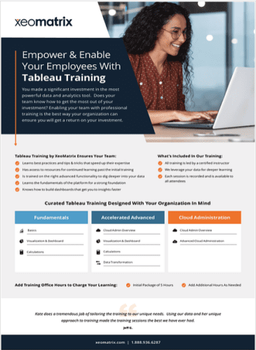 Custom Tableau Training Services - Tableau Gold Partner